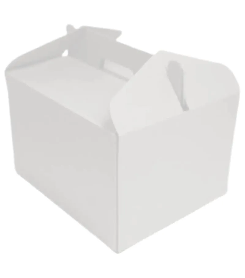 White Corrugated Box With Handle Custom Made Rigid Cardboard Sliding